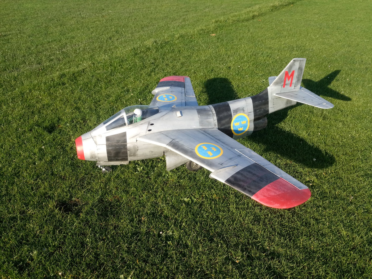 Saab J29 "TUNNAN" Balsa Wood Airplane Model Kit – RC-builder